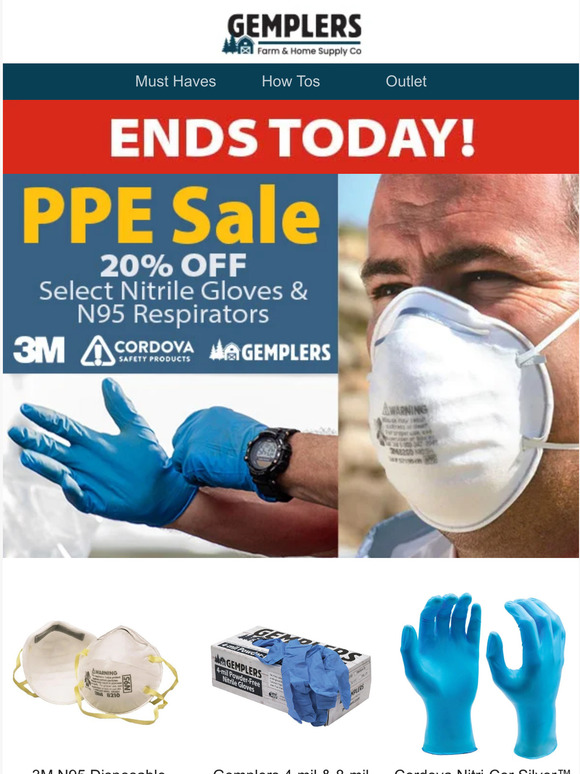 Gemplers: Last day for 20% off PPE for your crew | Milled