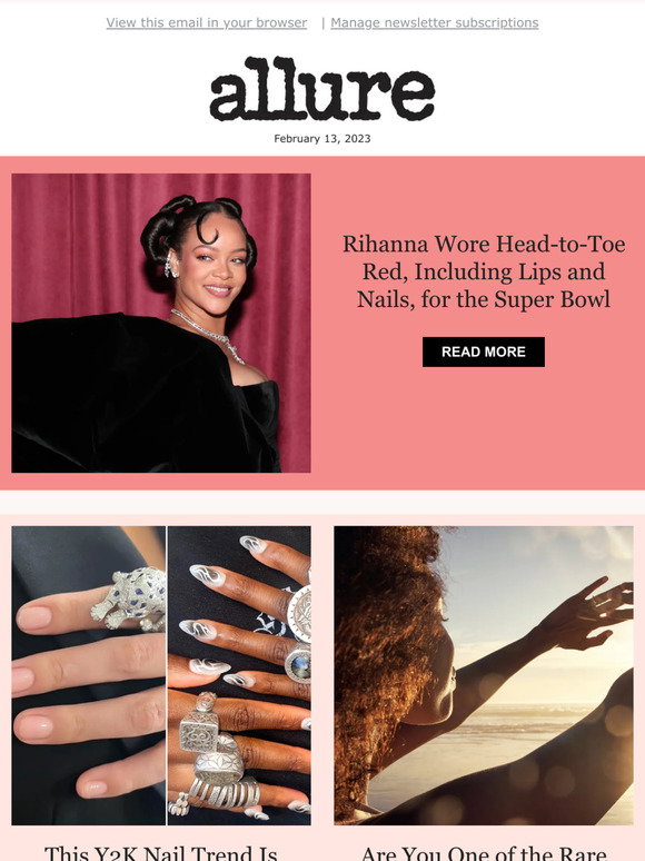Allure: Rihanna Wore Head-to-Toe Red Including Lips and Nails for the ...