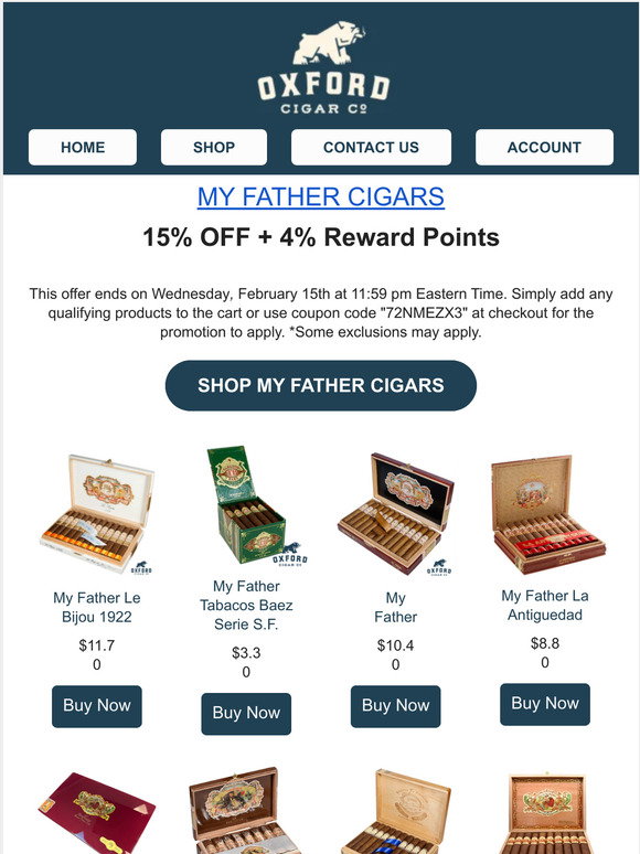 Oxford Cigar Company: Get your love fired up with My Father cigars this ...
