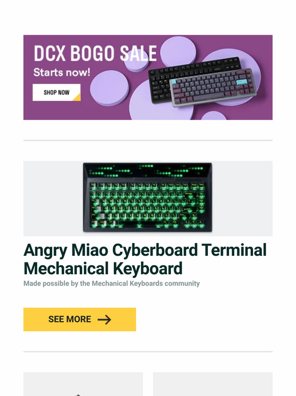 Drop: Angry Miao Cyberboard Terminal Mechanical Keyboard, Xduoo XD-05 ...