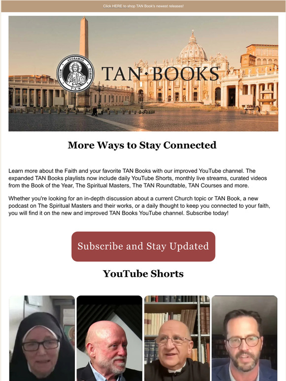 TAN Books: Explore Our New and Improved Youtube Channel | Milled