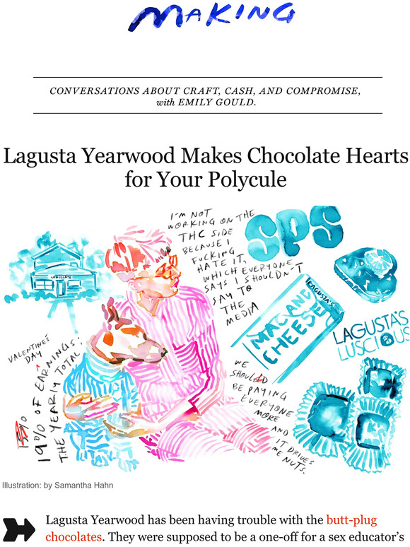 The Cut: Lagusta Yearwood Makes Chocolate Hearts for Your Polycule | Milled