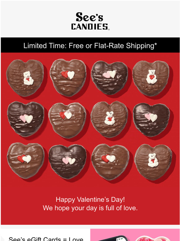 See's Candies, Inc.: Happy 💘 Day! It's Not Too Late to Send an eGift ...