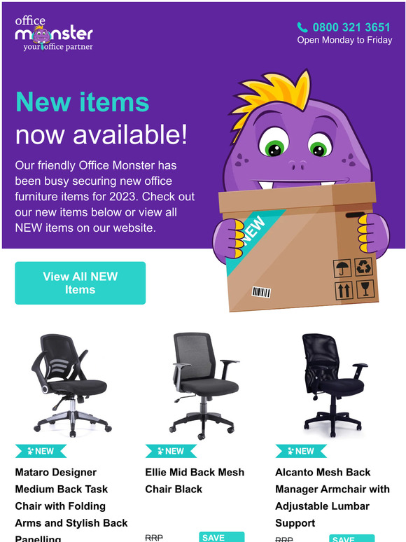 Office Monster: New items for 2023 now available... | Milled