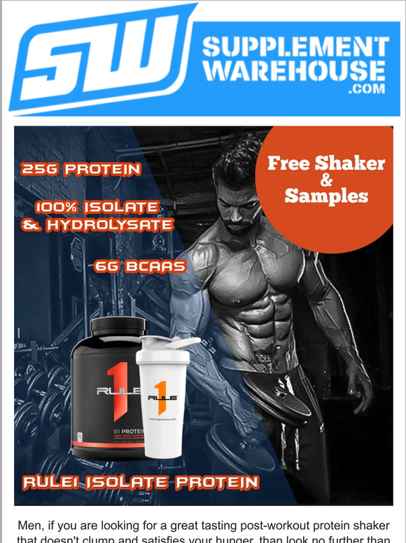 Supplement Warehouse: New Rule 1 Protein + Free Shaker & Samples | Milled