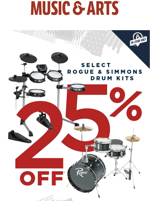 Music & Arts: 25% off Simmons and Rogue drums at your local store | Milled