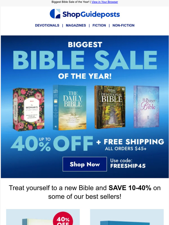 Guideposts: Save up to 40% on a New Bible! 📖 | Milled