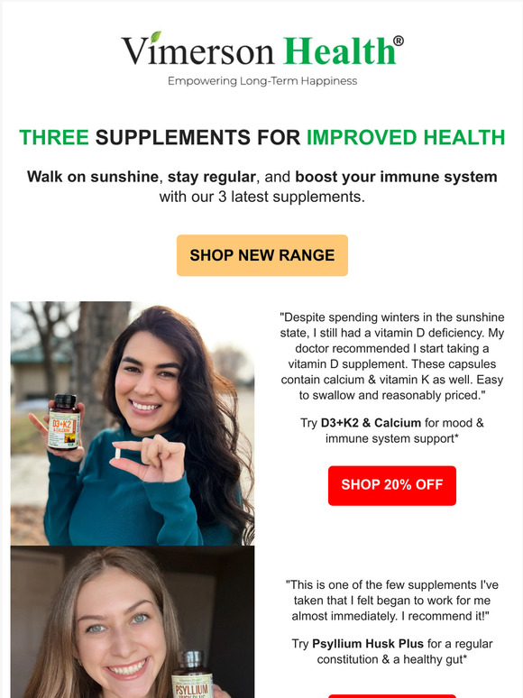 Vimerson Health: 3 supplements you need in 2023💪 | Milled