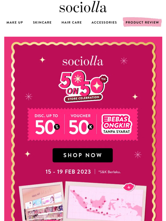 Sociolla: Here's Up to 50% OFF to Celebrate Our 50th Store 😍 Special ...