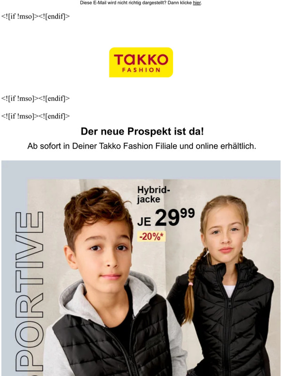 Takko Fashion: Der neue Prospekt ist da: Sportliche Styles für die ...