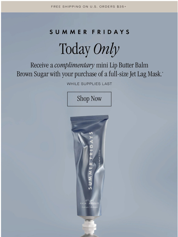 Summer Fridays: Receive a Free Mini Lip Butter Balm Brown Sugar | Milled