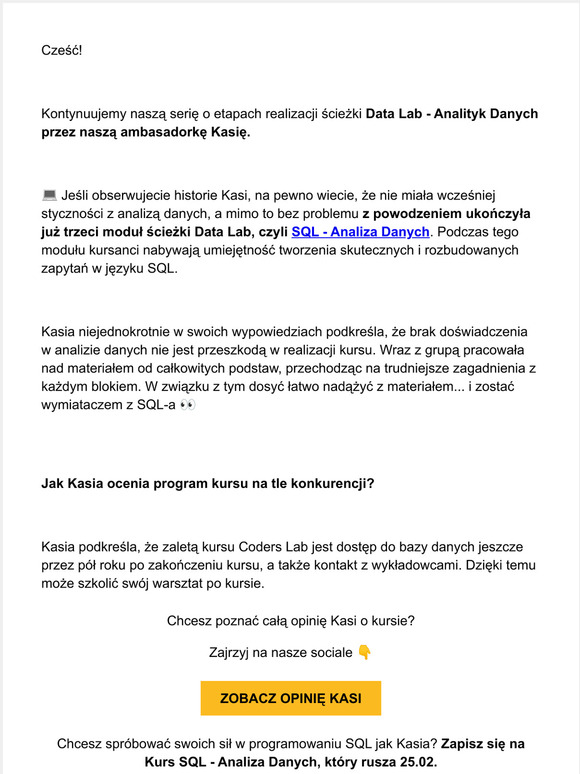 coderslab: Ambasadorka kursu Data Lab - Analityk Danych o kolejnym ...