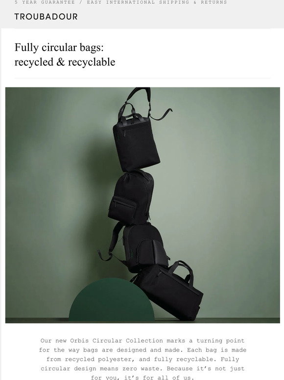 Troubadour Goods: New, fully circular design: zero-waste bags are here ...