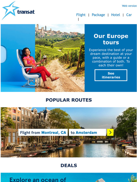 Air Transat: Our Europe tours are back 📣 | Milled