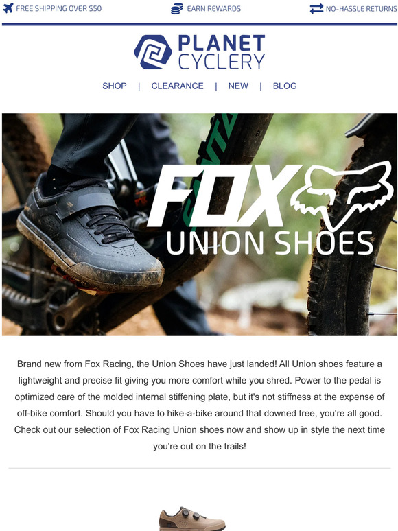 Planet Cyclery: Introducing the ALL-NEW Fox Racing Union MTB Shoes ...
