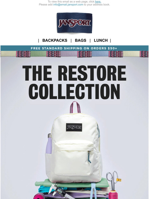 JanSport: Introducing the Restore Collection | Milled
