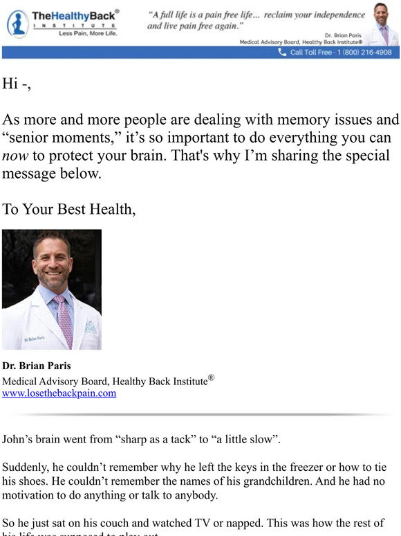 Healthy Back Institute: Do THIS every morning to help restore your ...