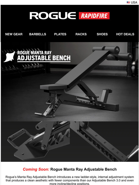 Rogue Fitness: Coming Soon: Rogue Manta Ray Adjustable Bench & Rogue ...