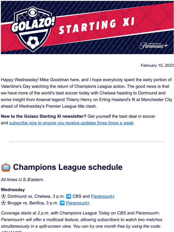 SportsLine: Chelsea face big UCL test | Henry's bold advice to Haaland ...