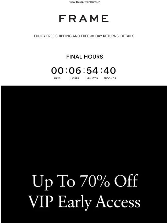 FRAME: VIP EARLY ACCESS ENDS IN 6 HOURS | Milled