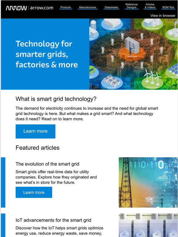 Arrow Electronics: Global efficiency with smart grids & smart factories ...