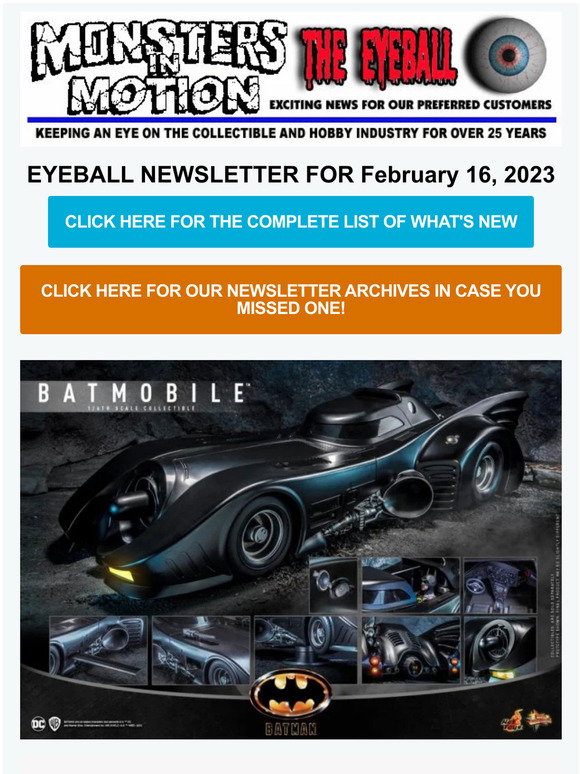 Monsters in Motion: 1989 BATMOBILE 1/6 , TINY TERRORS, MAZINGER ...