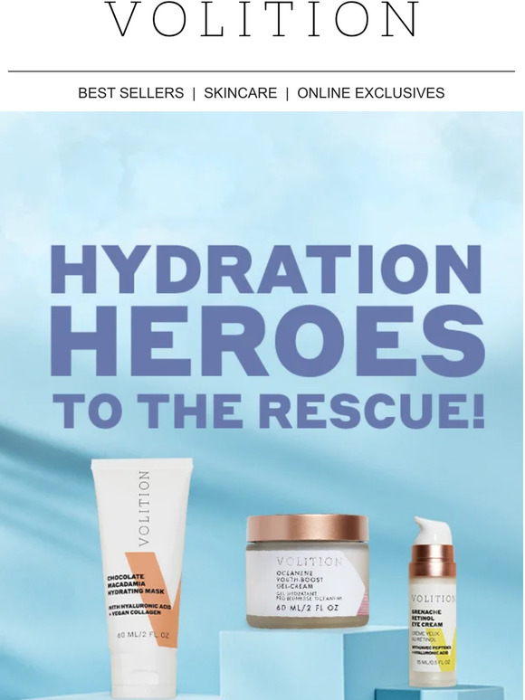 Volition Beauty: 💦 Is Your Skin Always Thirsty? 💦 | Milled