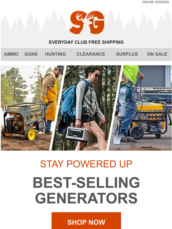 Sportsman's Guide: Best-Selling Generators: Stay Powered | Milled