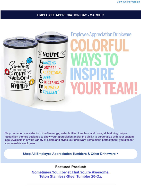 Positive Promotions: Employee Appreciation Drinkware - A Colorful Way ...