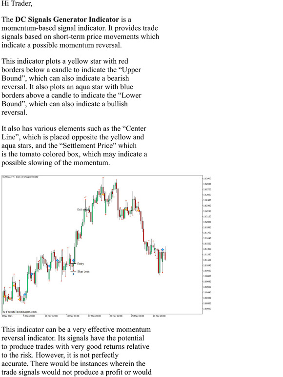 Forex MT4 Indicators: [Download] DC Signals Generator Indicator for MT5 ...