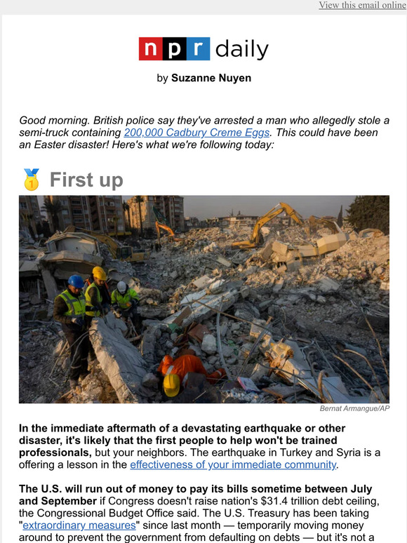 NPR: What the Turkey earthquake teaches us about disaster response; the ...