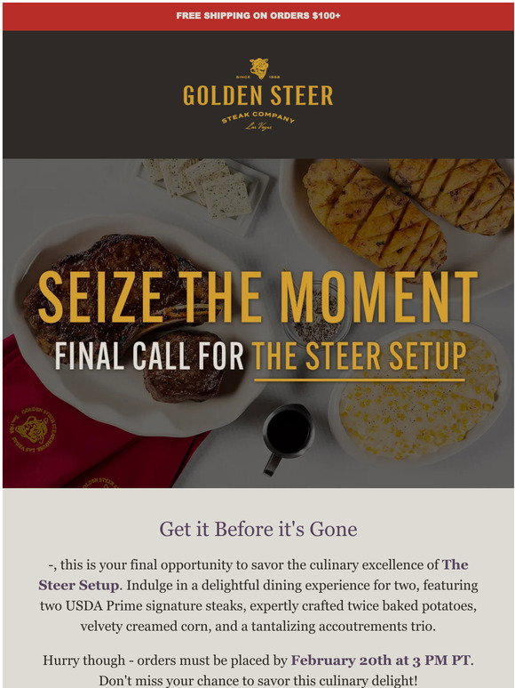 Golden Steer Steak Company: Final call for The Steer Setup! | Milled