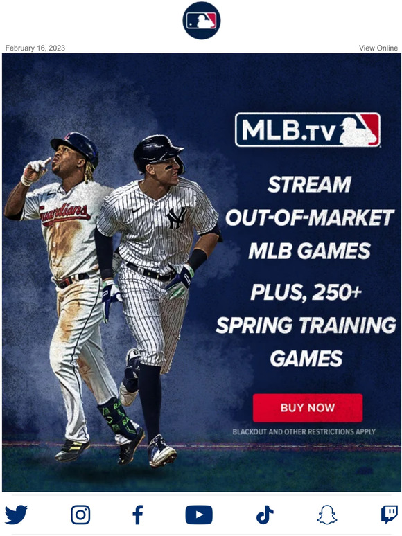 MLB: ⚾ MLB.TV is back for the 2023 season! | Milled