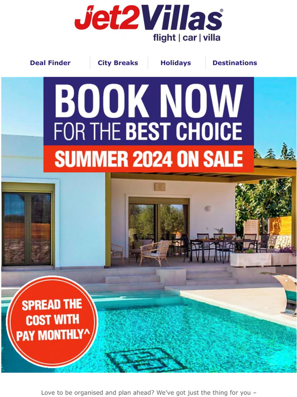Jet2holidays: Book now for the best choice of Jet2Villas | Milled