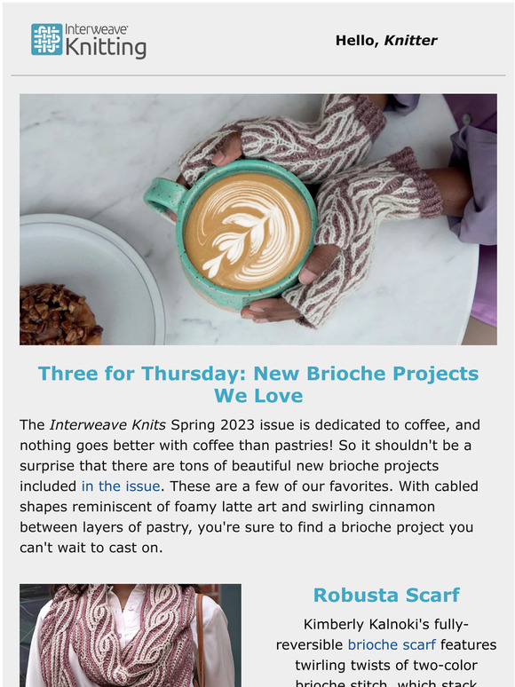 Interweave: Three New Brioche Knitting Patterns to Savor | Milled