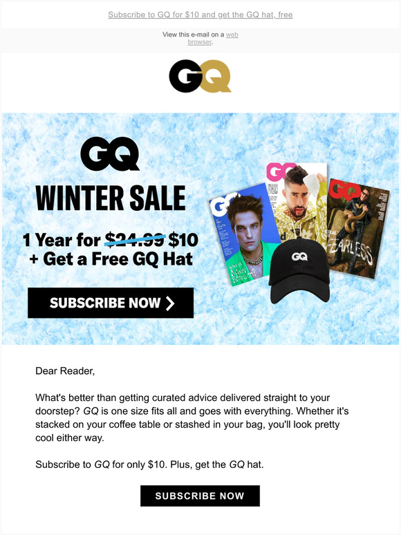 GQ: Limited Time Offer: Subscribe to GQ Magazine for only $10 | Milled