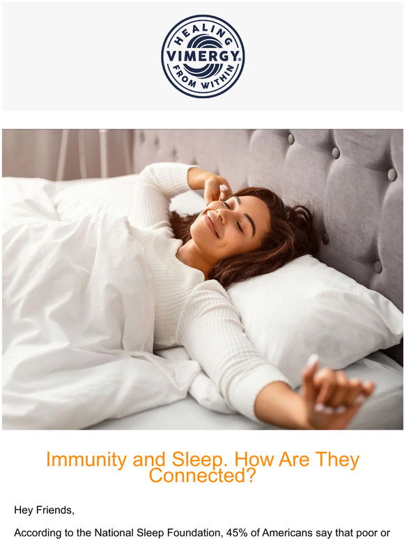 Vimergy: Immunity and Sleep. How Are They Connected? | Milled