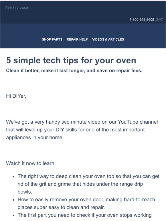 RepairClinic: 5 simple tech tips for your oven 💡 | Milled