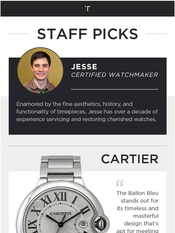 Touch of Modern: Cartier, Porsche Design, and Movado Timepieces ...