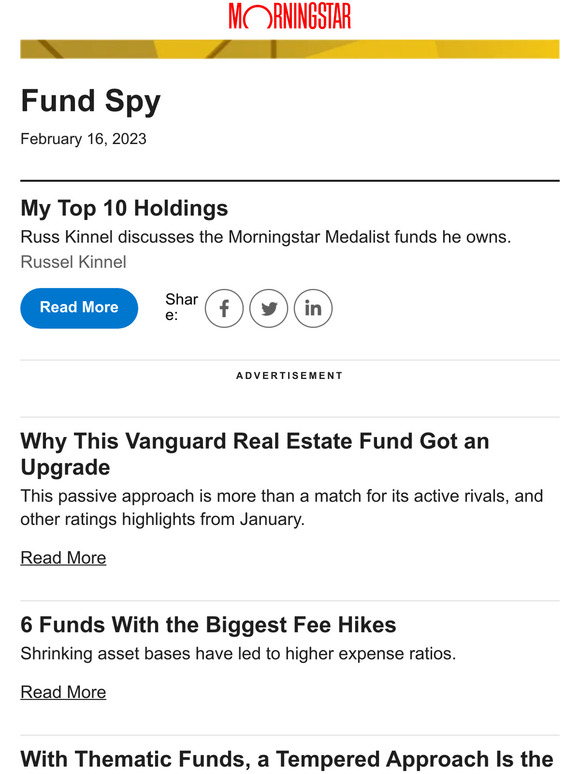 Morningstar Inc.: My Top 10 Holdings | Milled