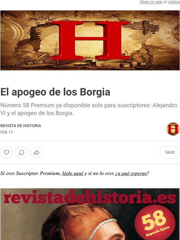 Revista de Historia: El apogeo de los Borgia | Milled