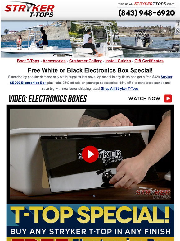 Stryker T-Tops: Stryker T-Tops Special! FREE Electronics Box for a ...