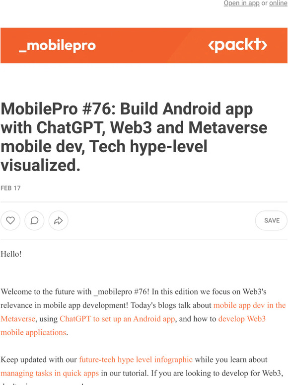 Packt Us Mobilepro 76 Build Android App With Chatgpt Web3 And Metaverse Mobile Dev Tech