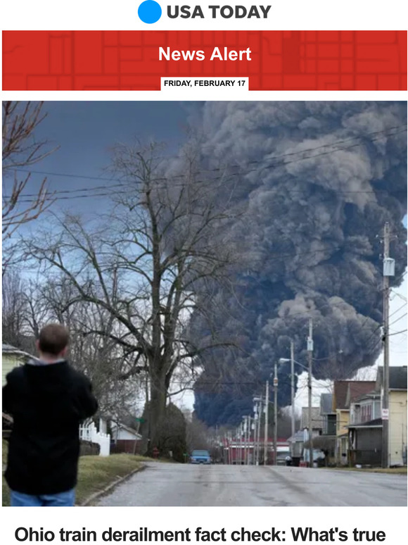 USA TODAY: News alert: Ohio train derailment fact check: What's true ...