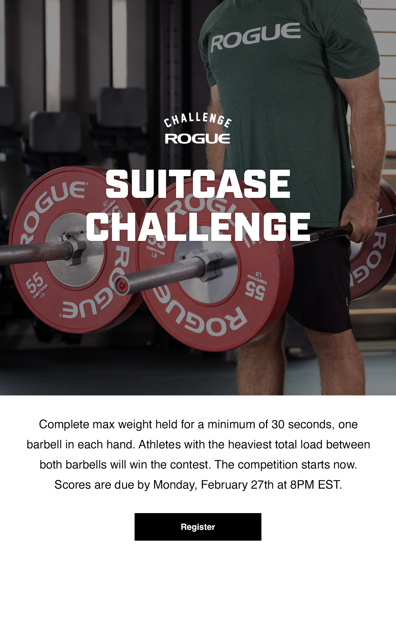 Rogue Fitness: The Suitcase Challenge Starts Now - Register and Submit Your Score! | Milled