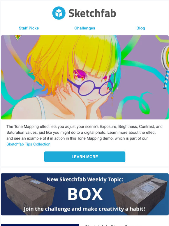 Sketchfab: Learn how to use our Tone Mapping effect | Milled