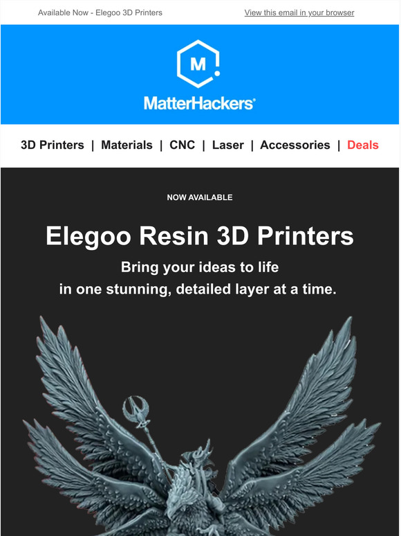 MatterHackers: Shipping Now: Elegoo 3D Printers | Milled