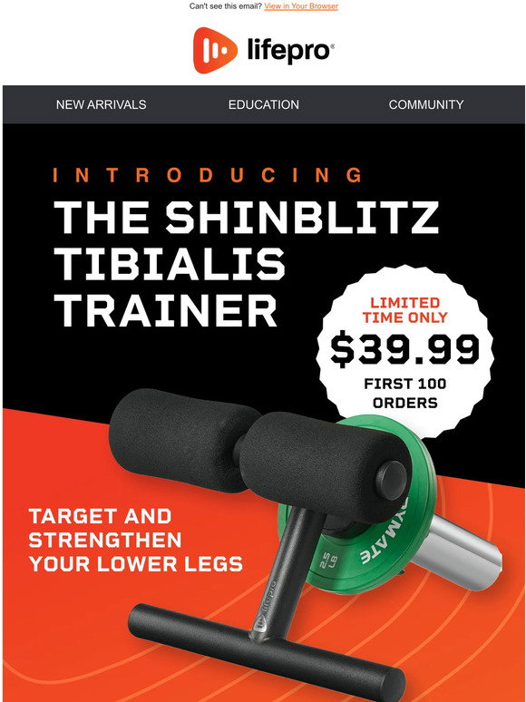 lifepro: NEW ShinBlitz Tibialis Trainer | Milled