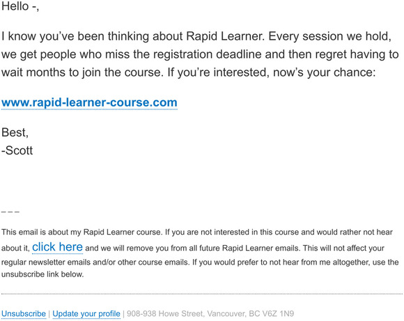 Scott Young: Rapid Learner closes in a few hours | Milled