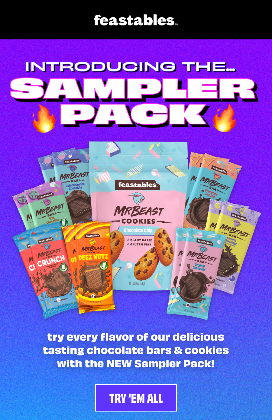 Feastables: 🚨NEW SAMPLER PACK DROP🚨 | Milled